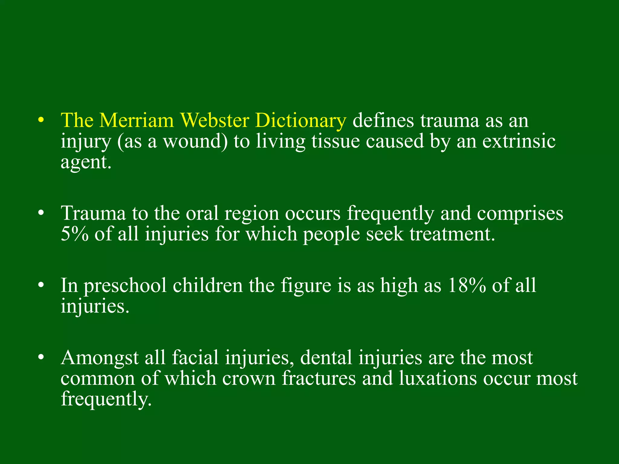traumatic injuries in children: trauma to teeth and soft | PPTX