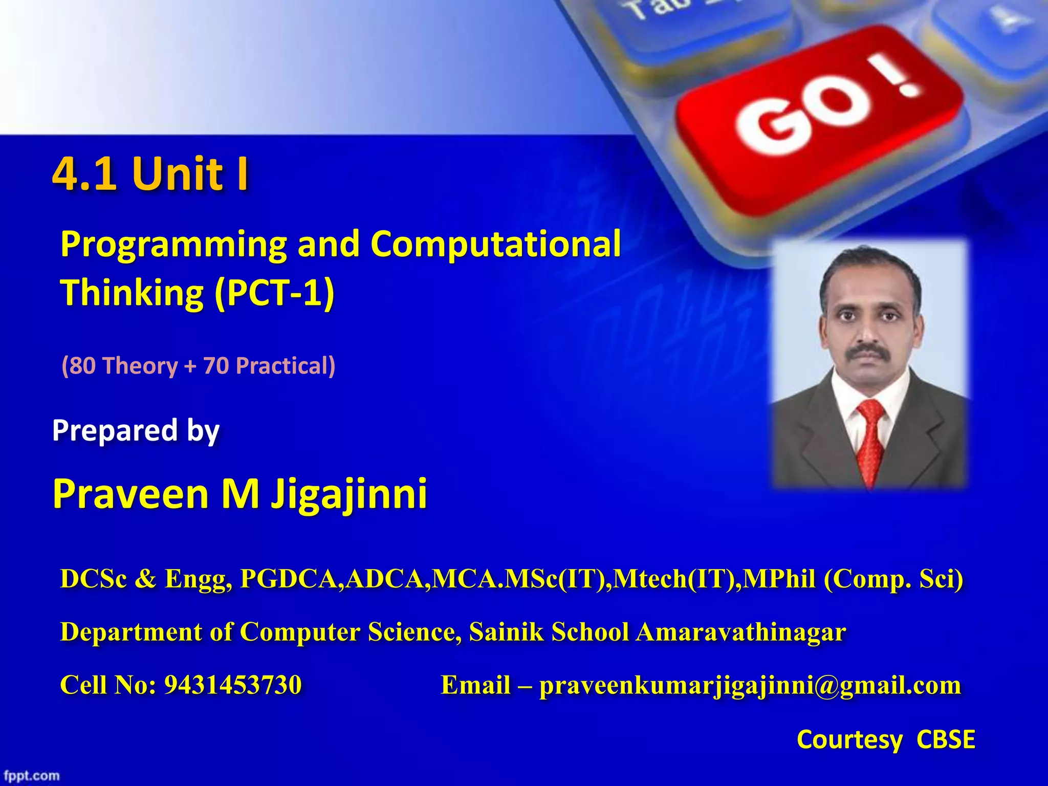 11 Unit 1 Problem Solving Techniques Pptx Computer Software And Applications Computing