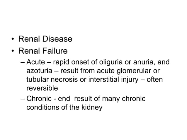 Pathology of The Urinary System | PPT