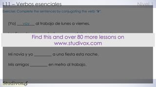 Curso Español - 11 Verbos esenciales | PDF
