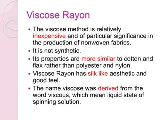viscose rayon | PPTX