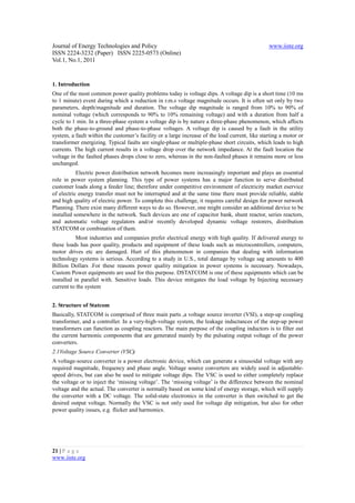 11.voltage dip mitigation in distribution system by using d statcom | PDF | Power and Energy ...