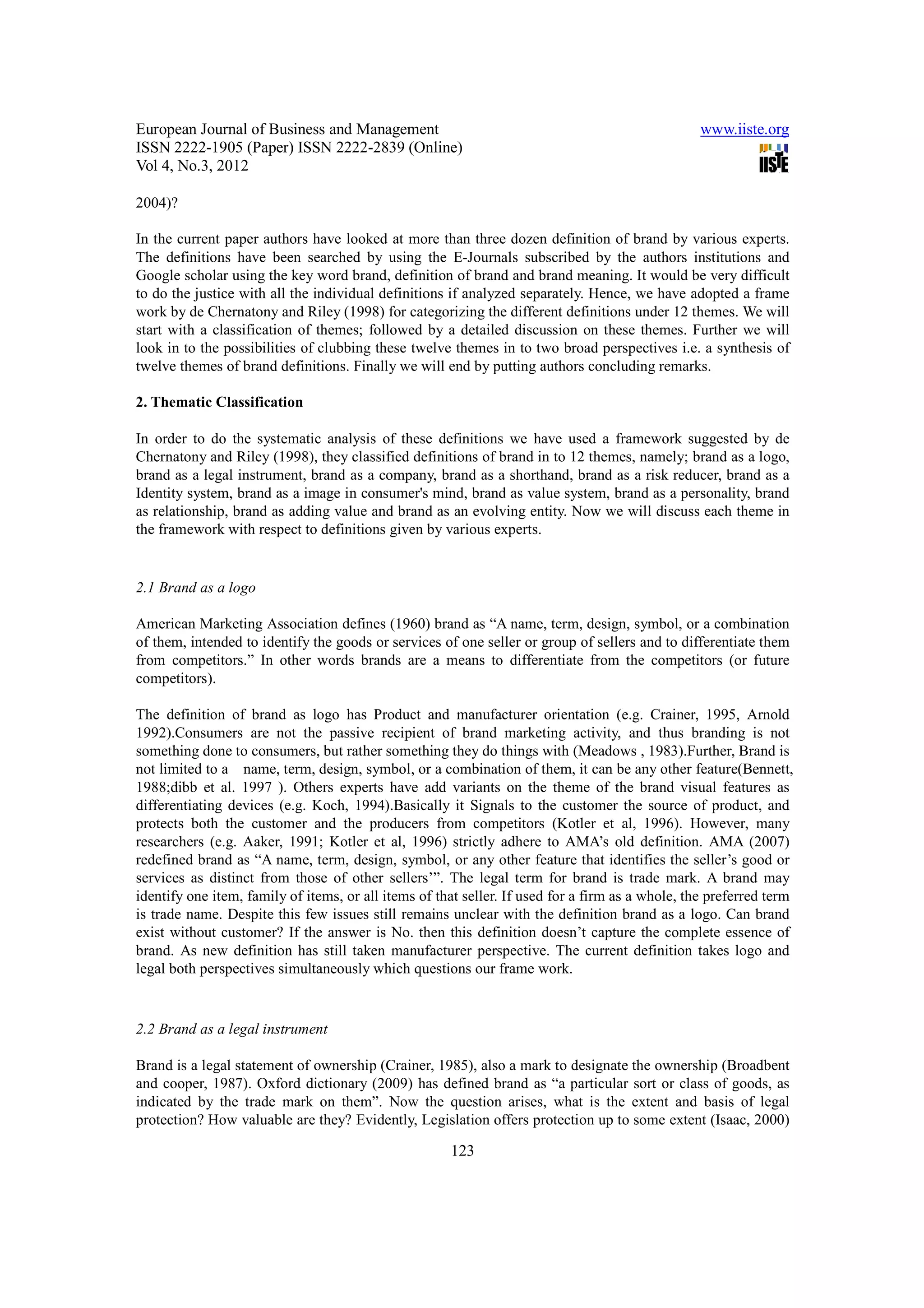 11.what is a brand a perspective on brand meaning | PDF