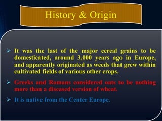 Production Technologies of Oats | PPTX