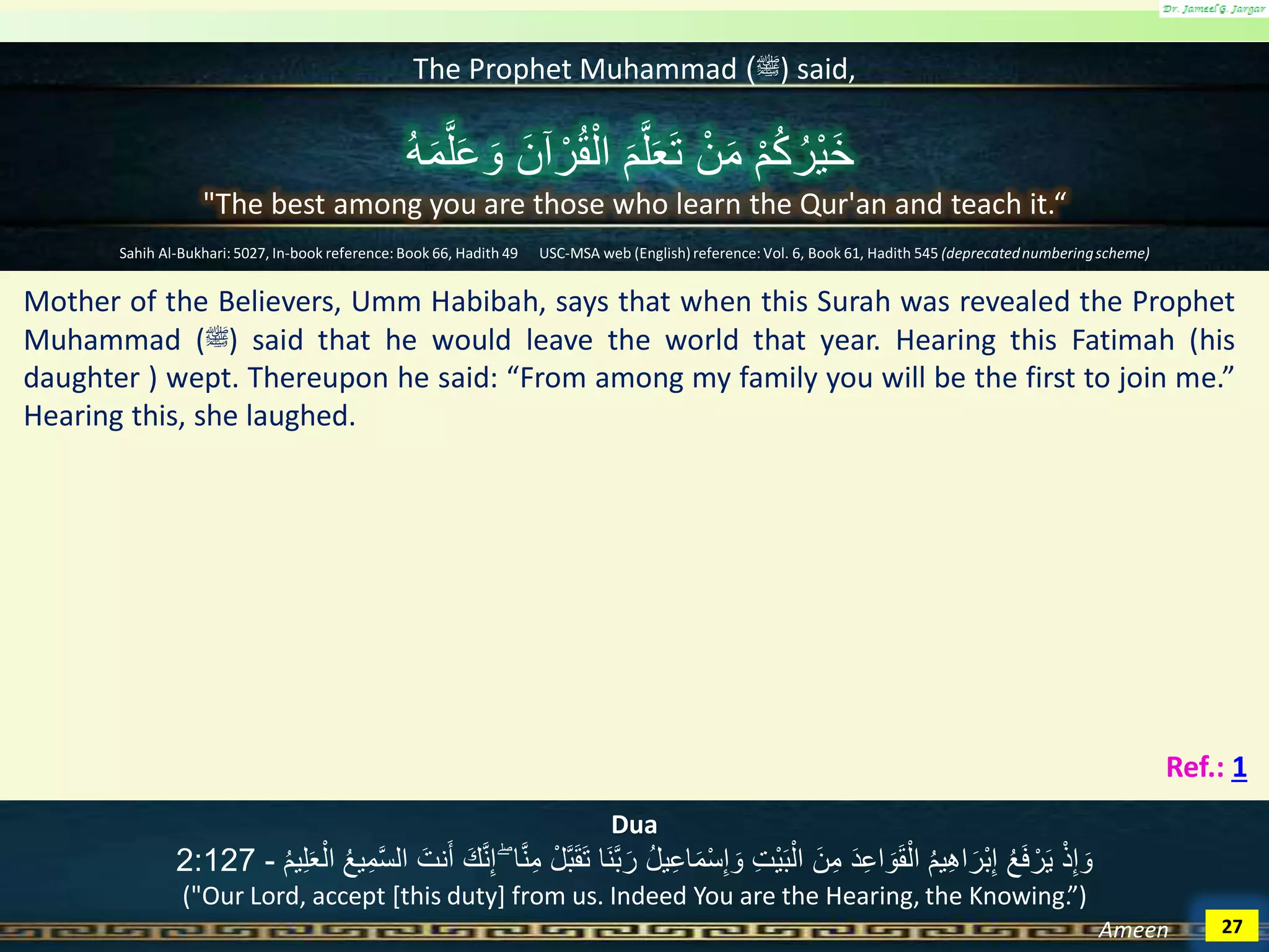 Al Quran (Chapter 110): Surah An-Nasr [Help / Victory] | PPT