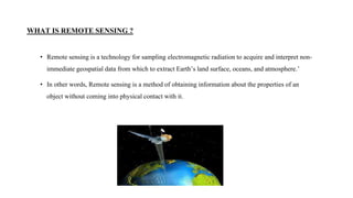 Remote Sensing and GIS | PPTX