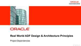 Oracle ADF Architecture TV - Design - Project Dependencies | PDF | Computer Software and ...