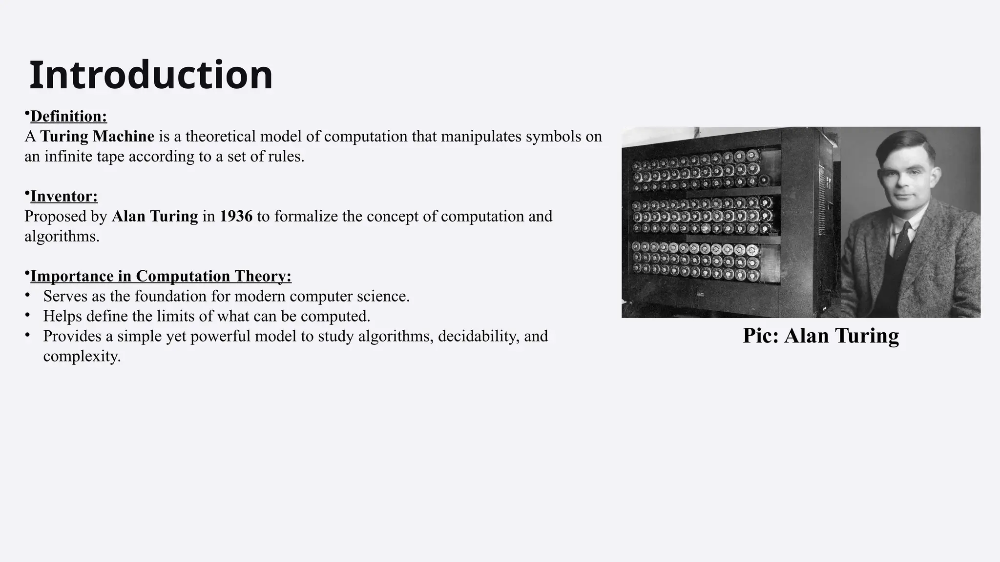 Turing Machine presentation for Theory of Computation | PPTX