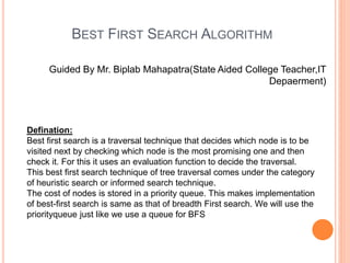 Best First Search.pptx | Search | Internet