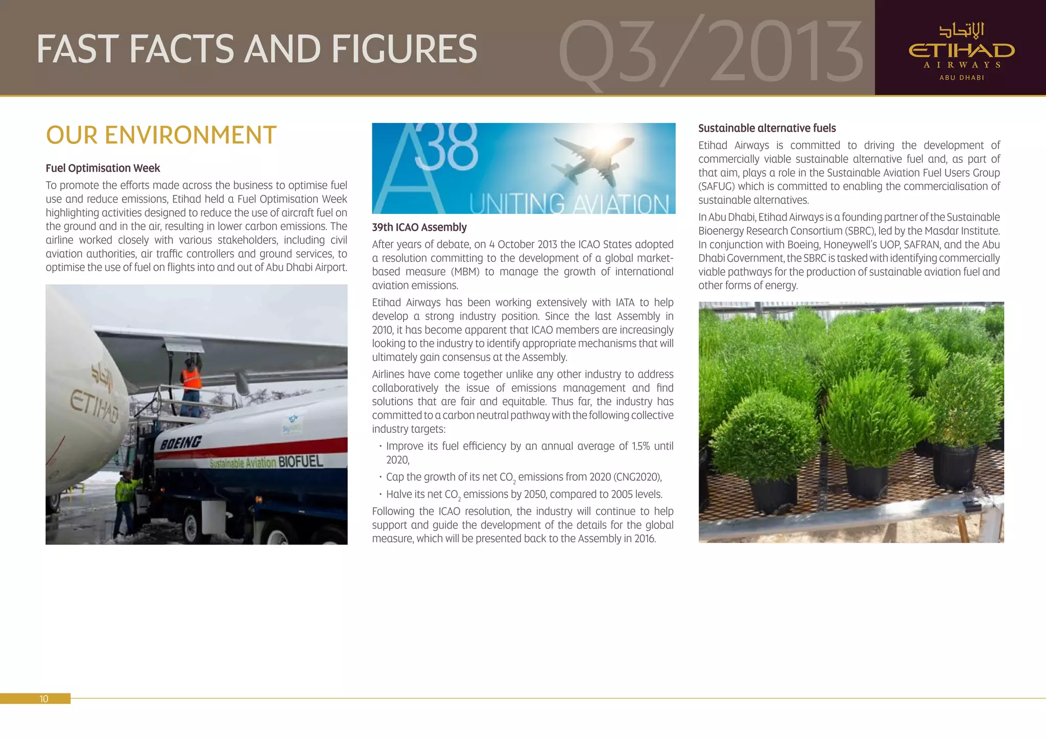 Etihad Airways Fast Facts & Figures Q3 2013 | PDF