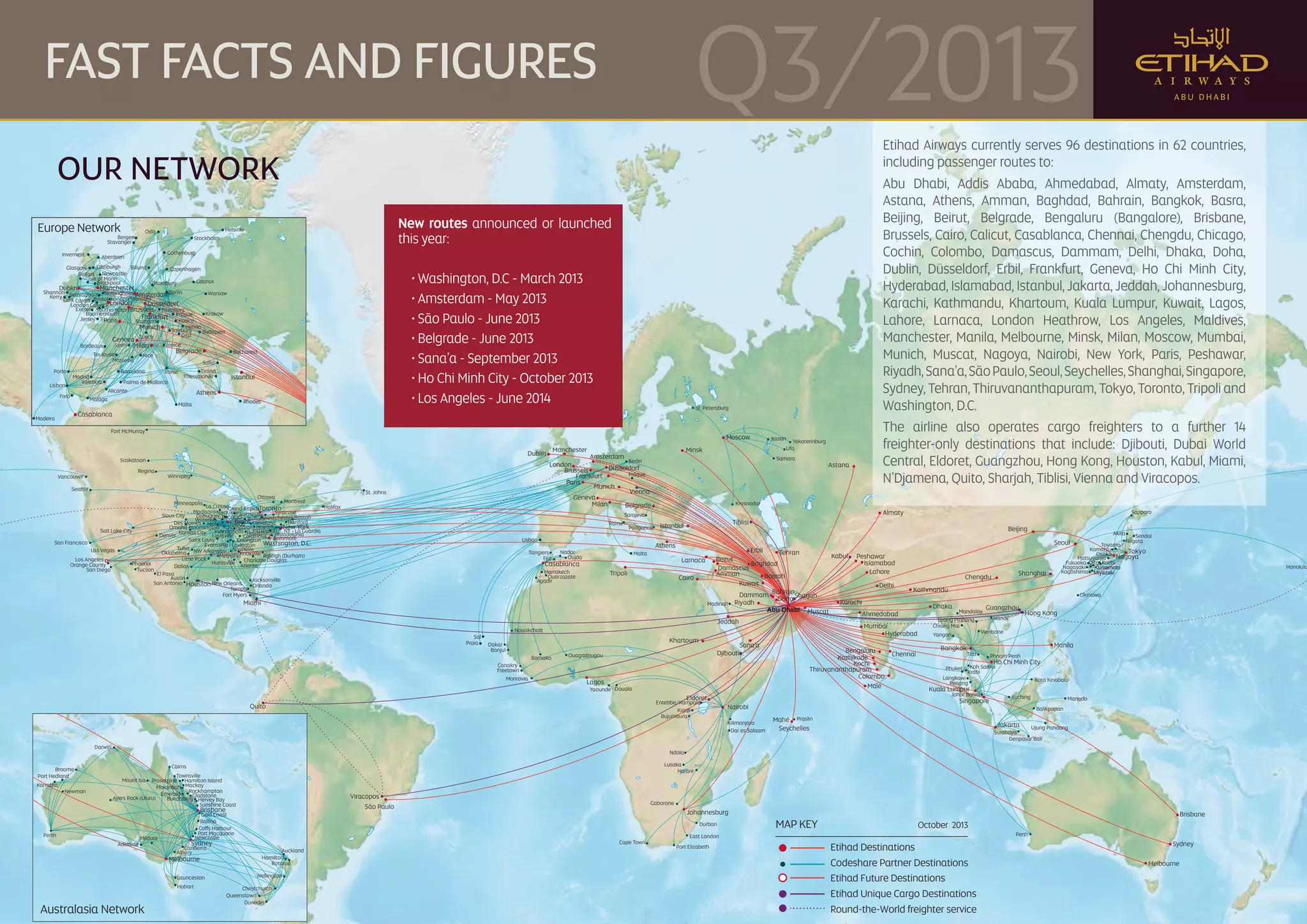 Etihad Airways Fast Facts & Figures Q3 2013 | PDF