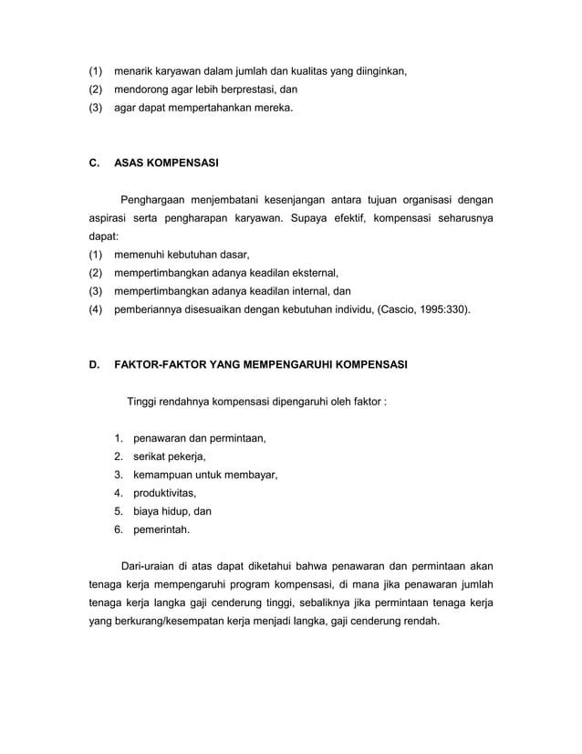 MSDM - kompensasi | PDF