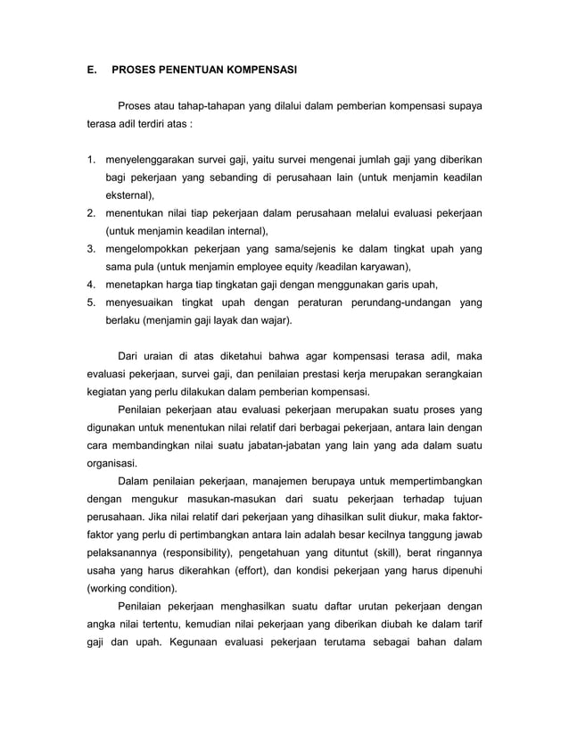 MSDM - kompensasi | PDF