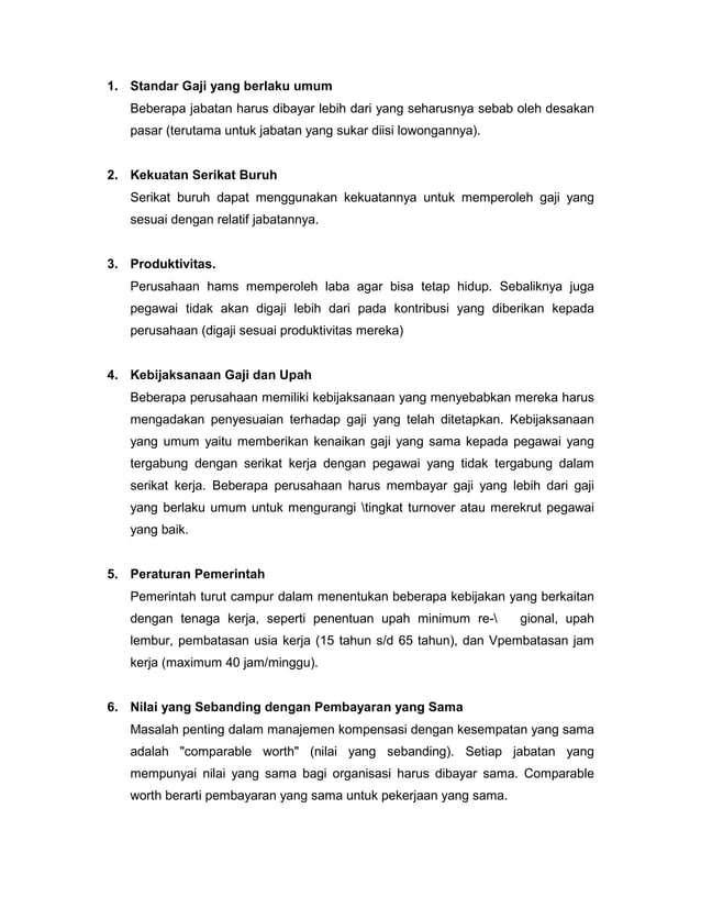 MSDM - kompensasi | PDF