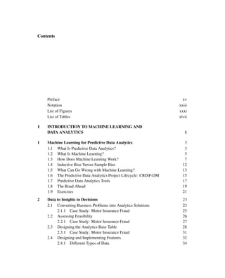 Fundamentals Of Machine Learning For Predictive Data Analytics ...