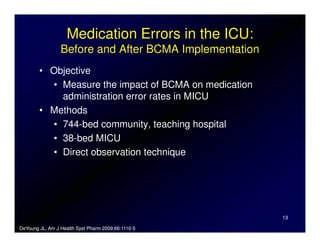 Improving Patient Safety Outcomes: Impact of Bar-code Technology | PPT