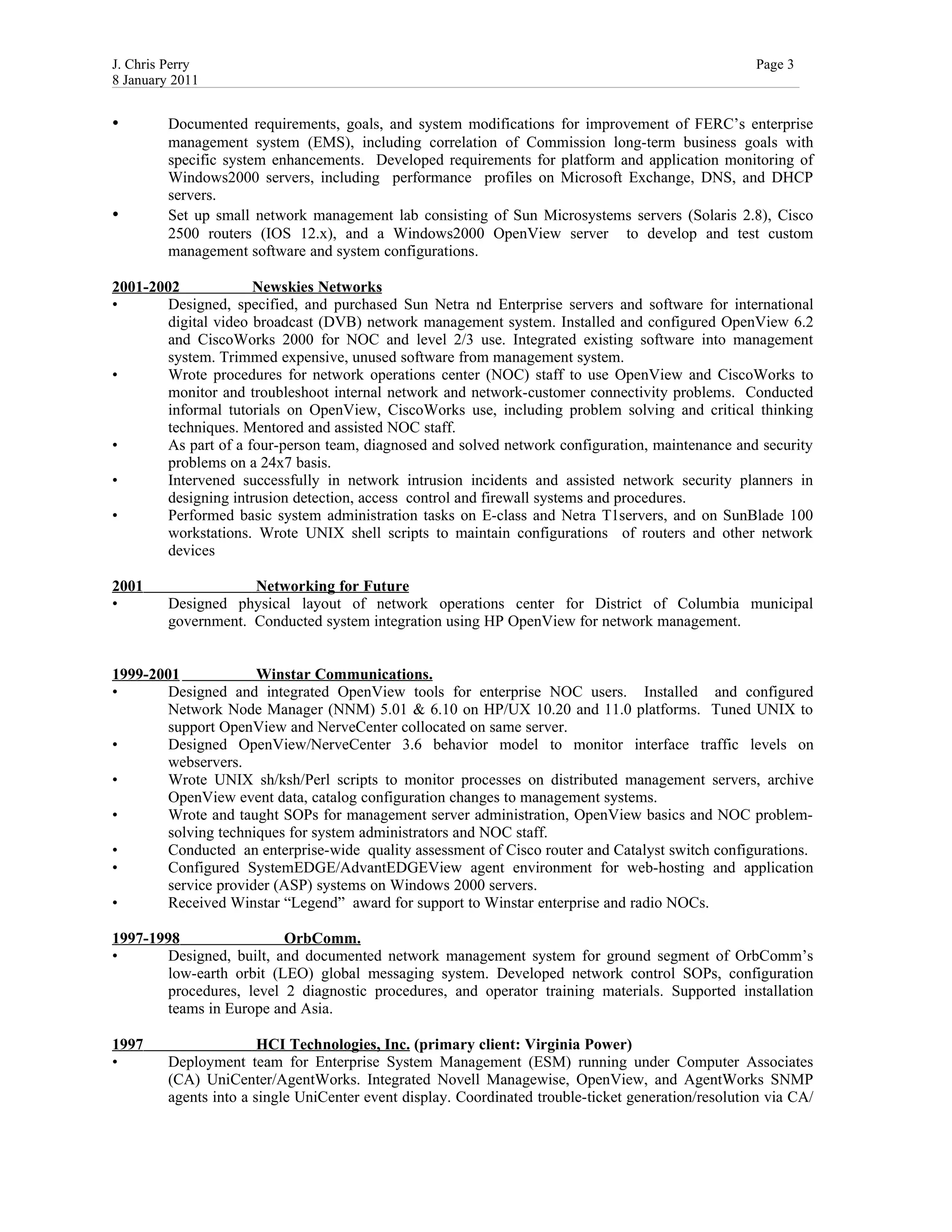 110108 Jc Perry Resume | DOC | Operating Systems | Computer Software ...