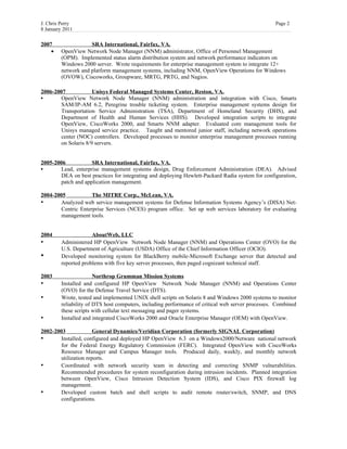 110108 Jc Perry Resume | DOC | Operating Systems | Computer Software ...