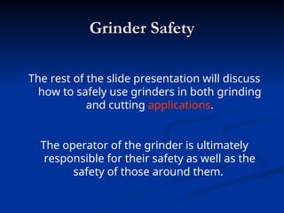 Angle Grinder safety presentation/training | PPT