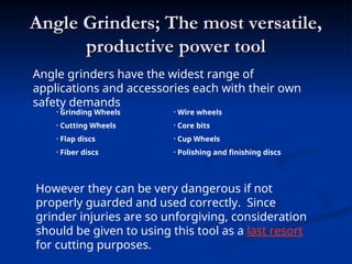 Angle Grinder safety presentation/training | PPT