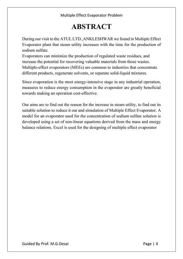 FR MULTIPLE EFFECT EVAPORATION | PDF
