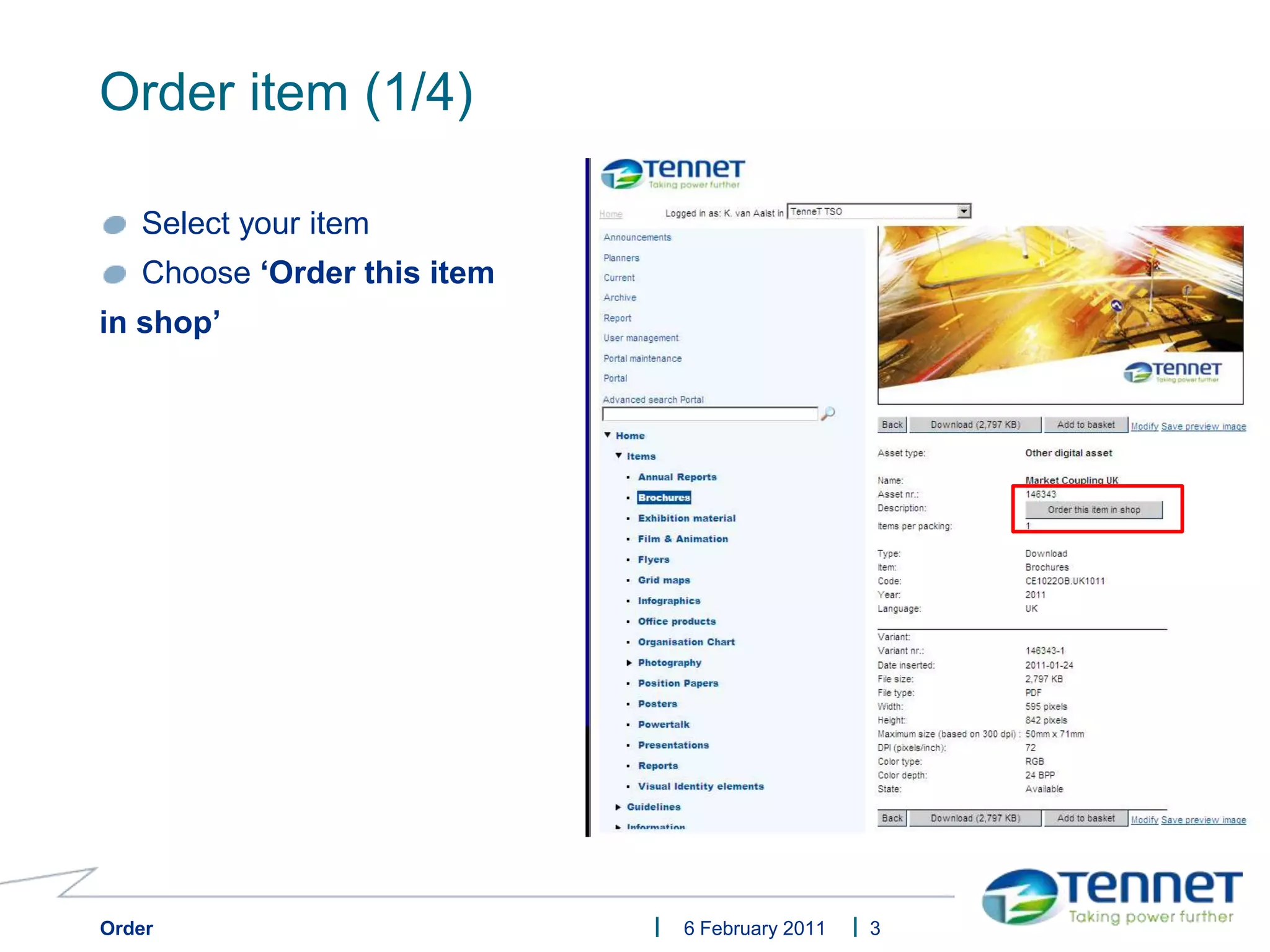 order tutorial | PPT