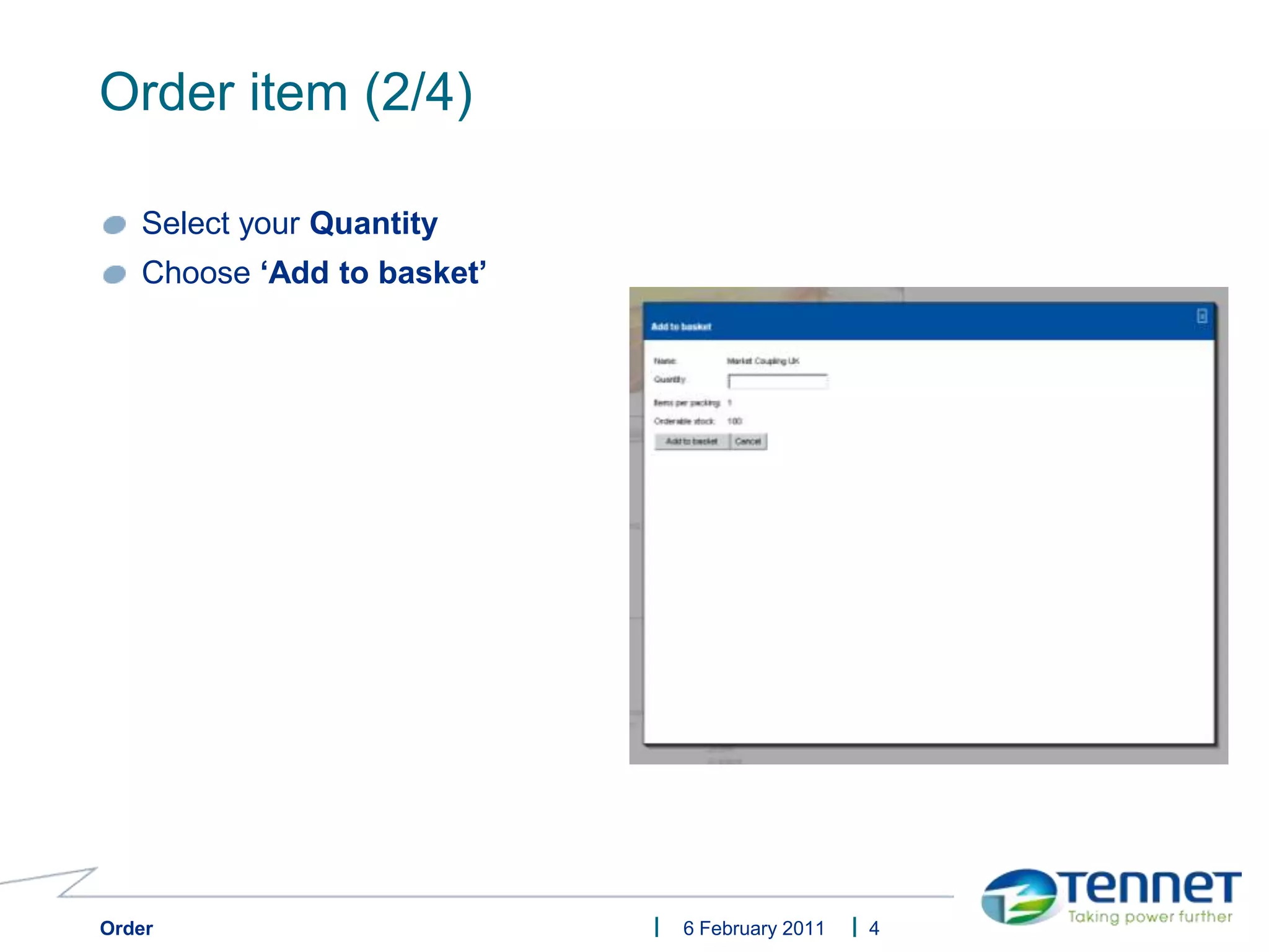 order tutorial | PPT