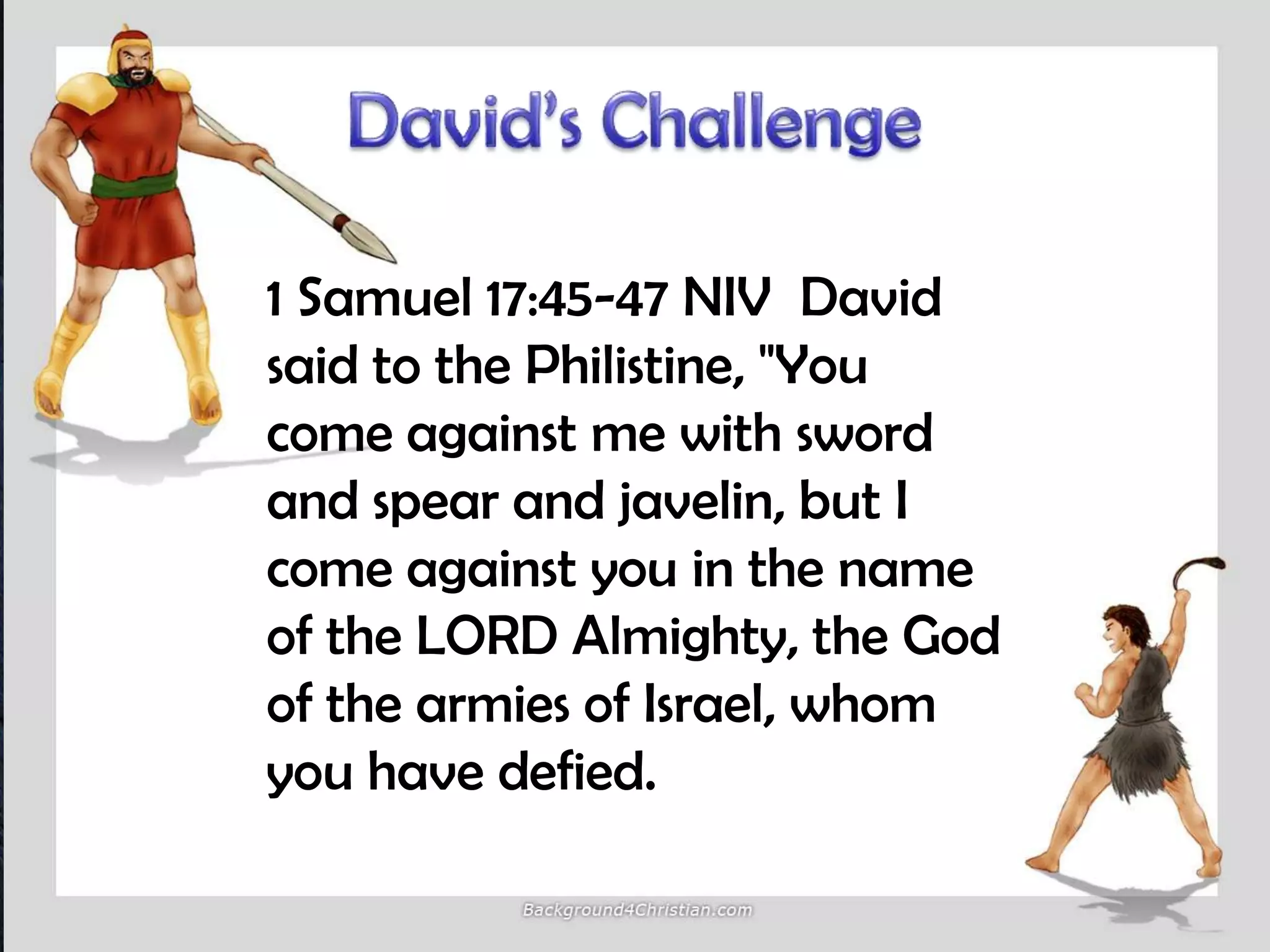 110206 ot vistas 14 david and goliath 1 samuel 17 | PPTX