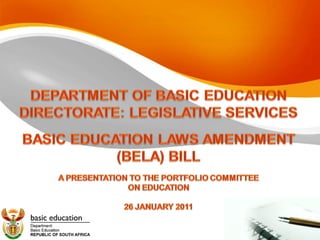 110208bella.ppt BELLA BILL OF EDUCATION SA | PPT