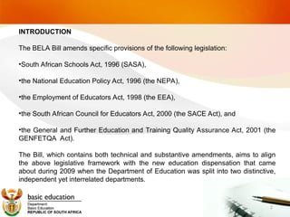 110208bella.ppt BELLA BILL OF EDUCATION SA | PPT