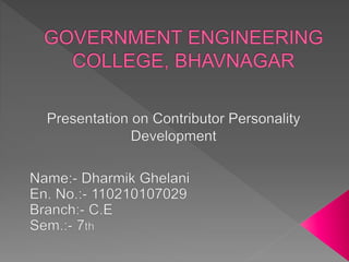Dharmik Ghelani | PPT