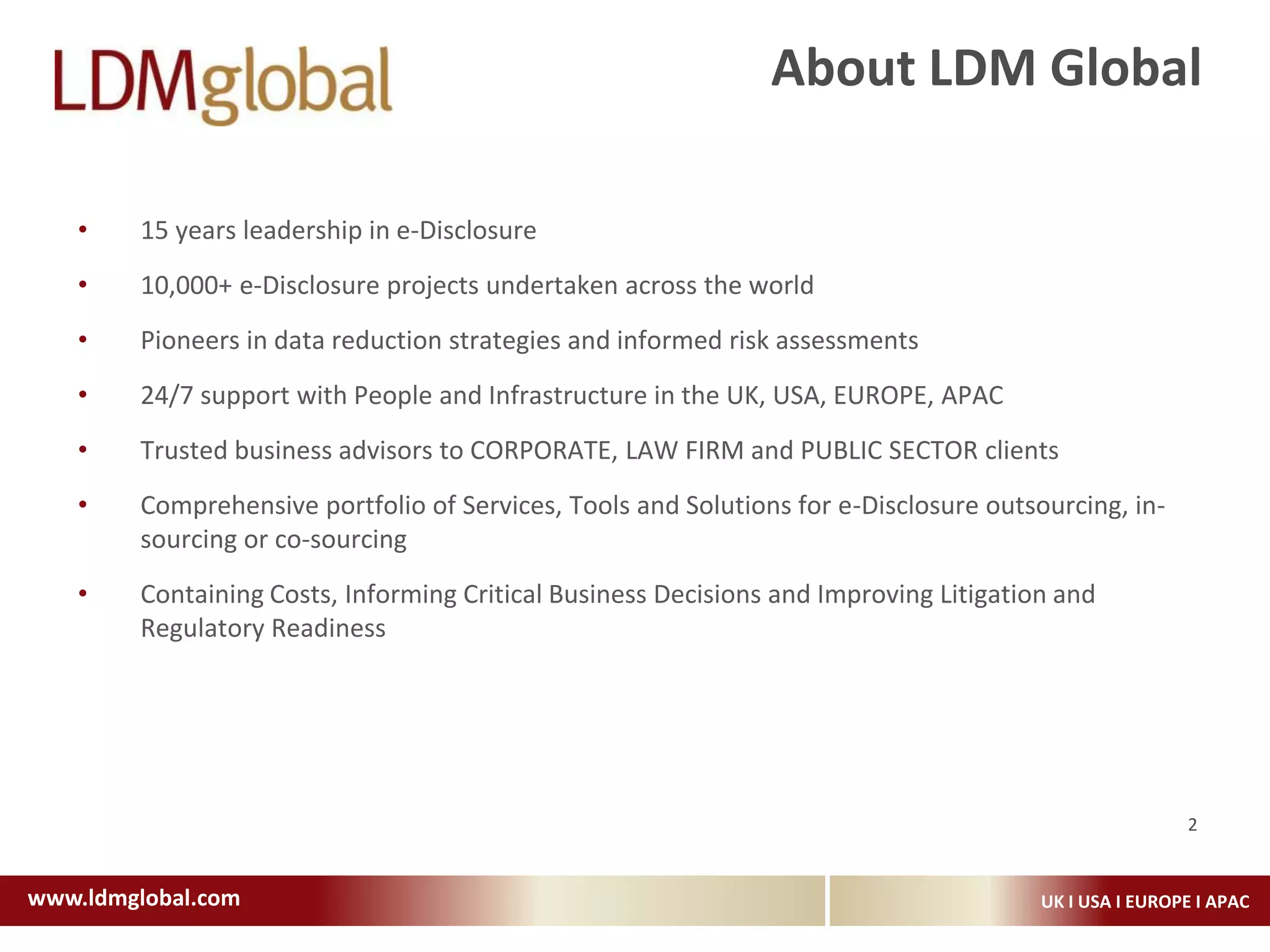LDM Global Overview | PPTX