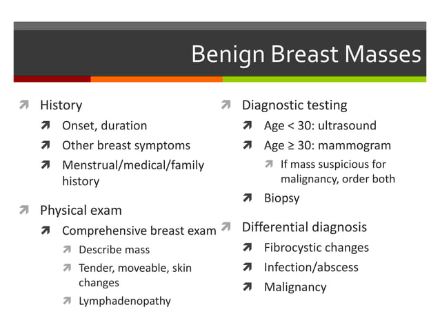 Benign Breast Diseases - Diagnosis & Management | PPT