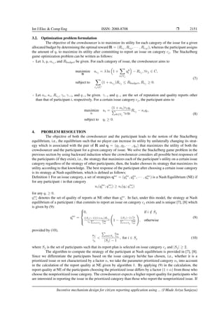 Incentive mechanism design for citizen reporting application using Stackelberg game | PDF ...