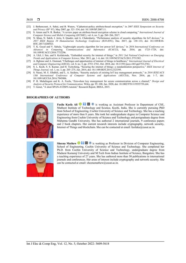 An efficient lightweight key exchange algorithm for internet of things applications | PDF