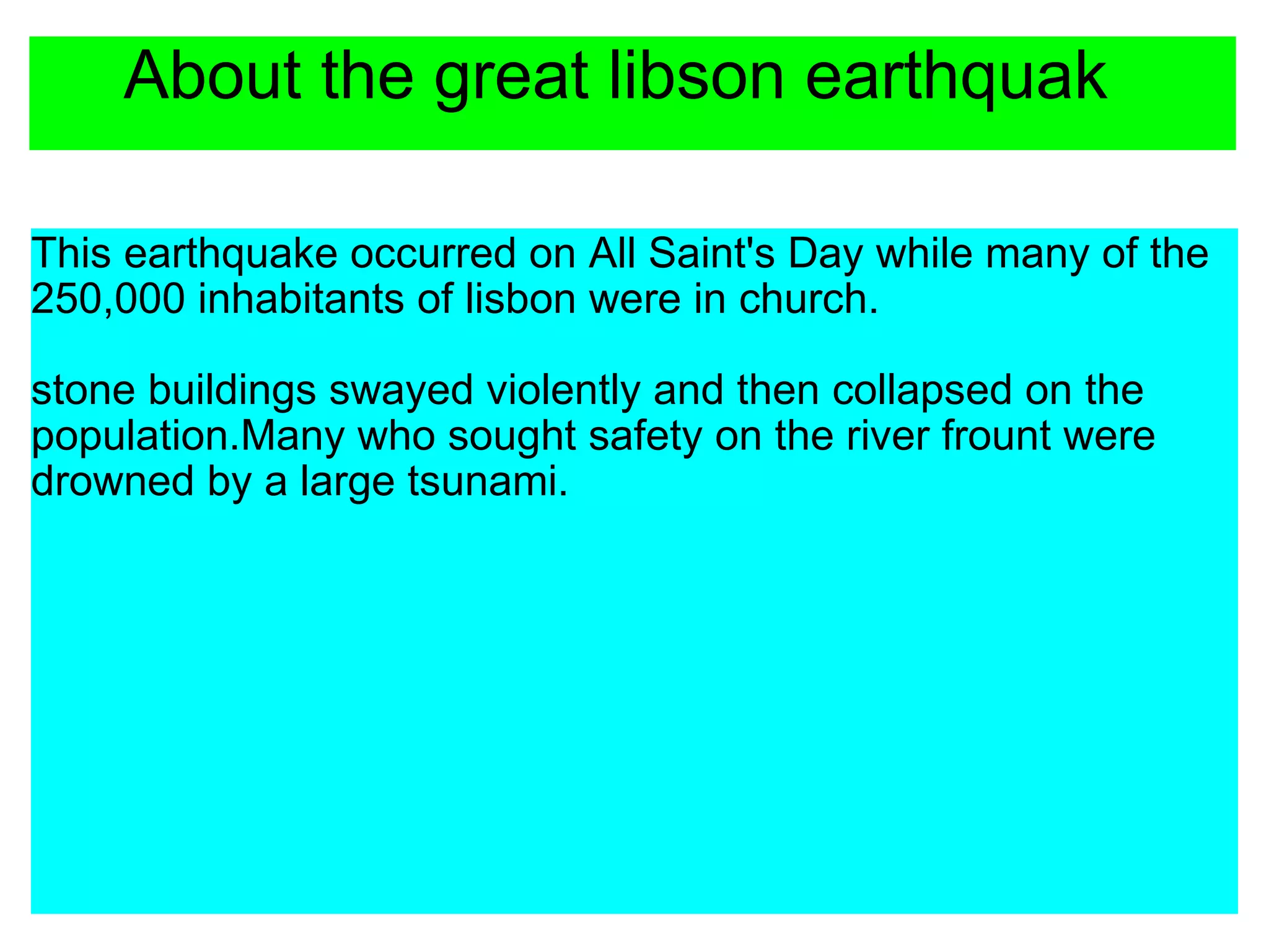the great lisbon earthquake | PPT