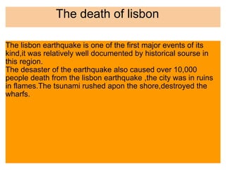 the great lisbon earthquake | PPT
