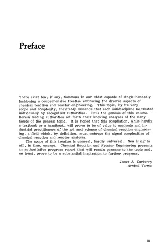 Chemical Reaction And Reactor Engineering Carberry James J | PDF
