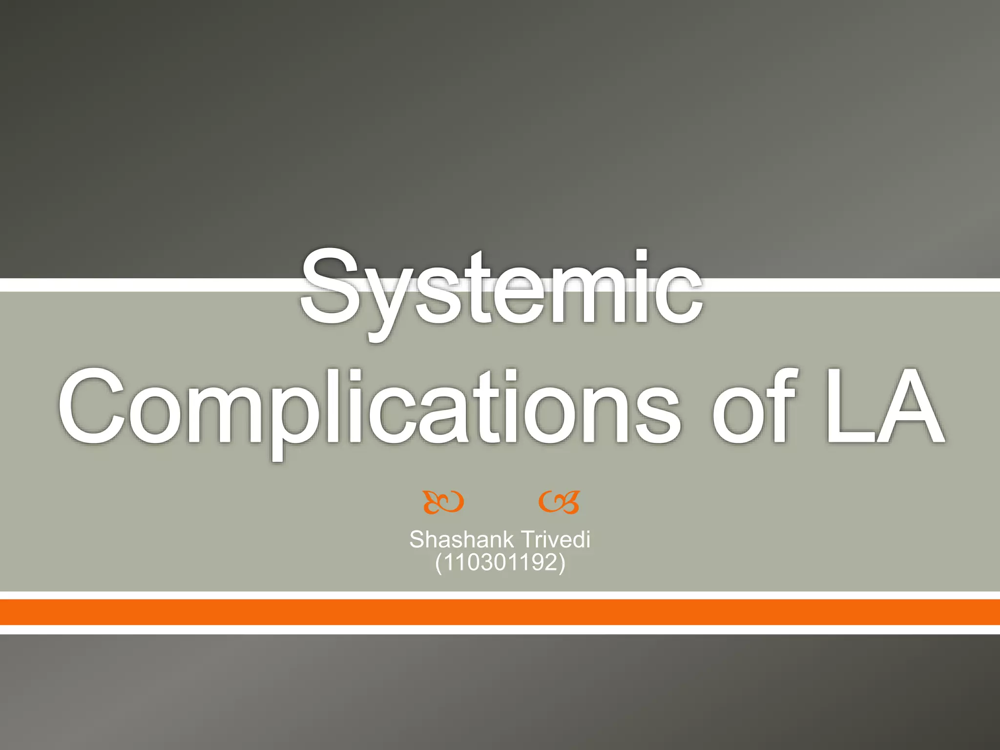 Systemic complications of Local Anesthesia | PPTX