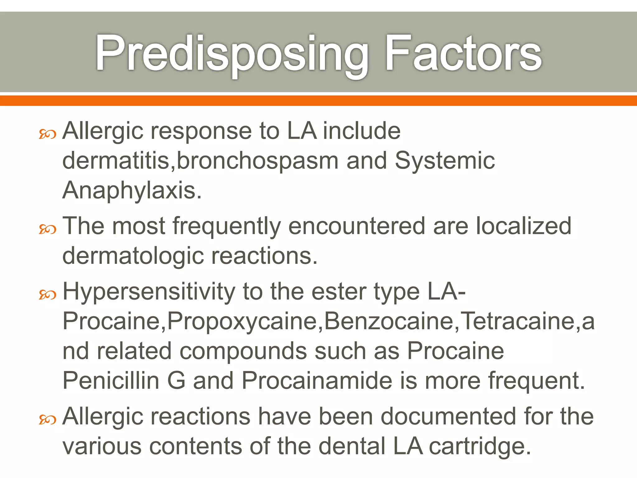 Systemic complications of Local Anesthesia | PPTX