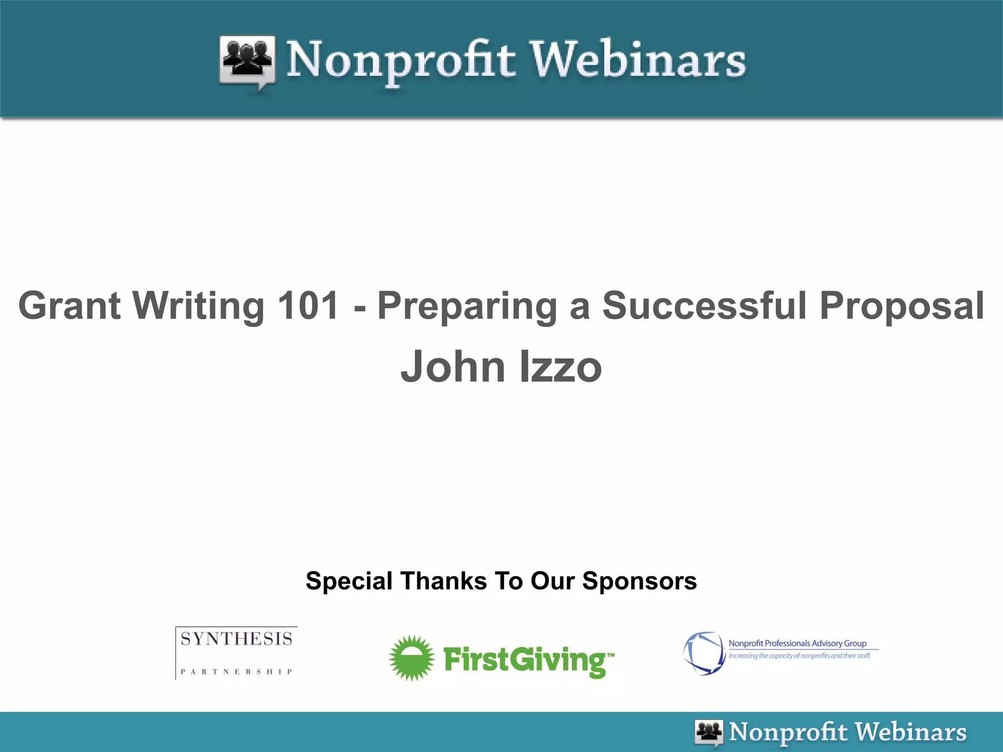 Grant Writing 101 | PDF