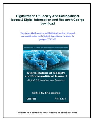 Digitalization Of Society And Sociopolitical Issues 2 Digital ...