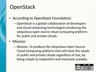introduction of openstack cloud computing | PPT