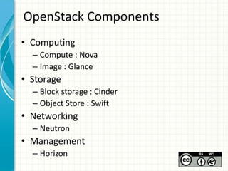 introduction of openstack cloud computing | PPT