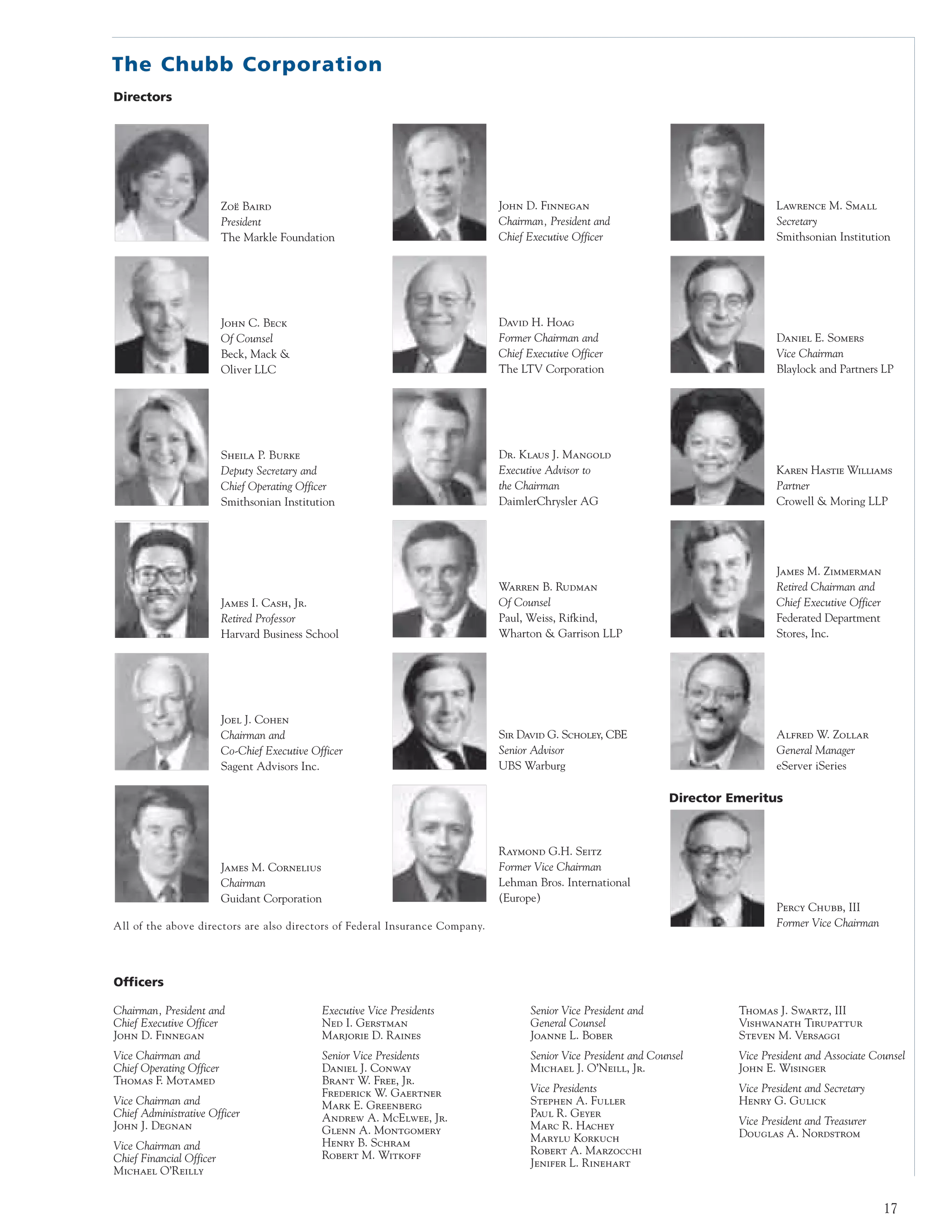 chubb Annual Report 2003 | PDF
