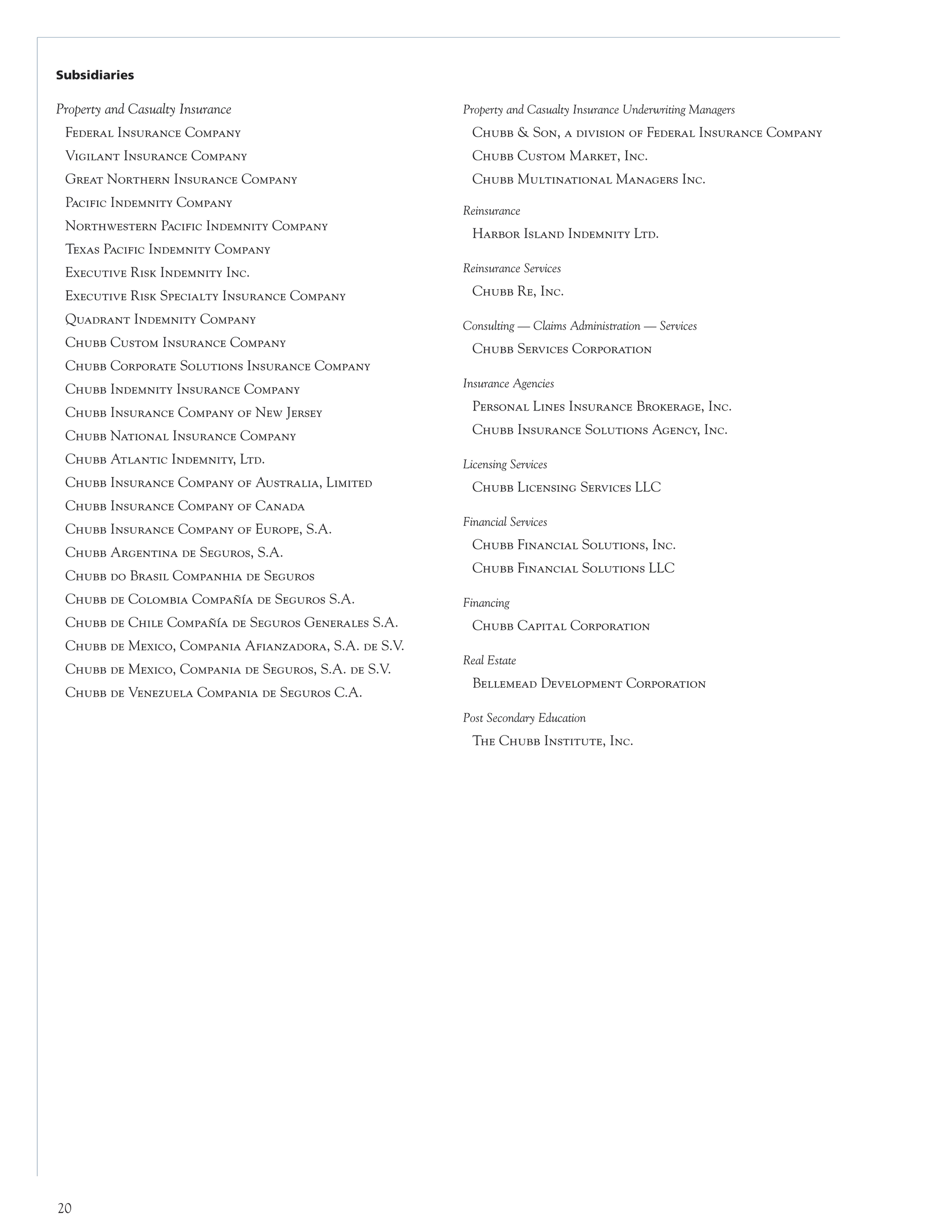 chubb Annual Report 2003 | PDF