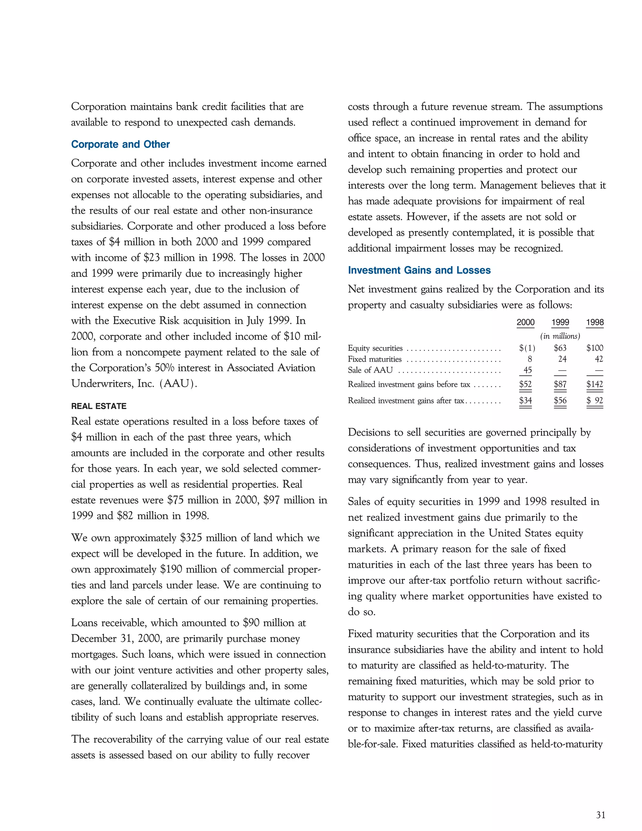 chubb Annual Report 2000 | PDF