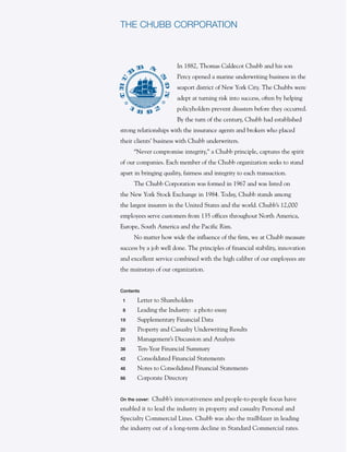 chubb Annual Report 2000 | PDF