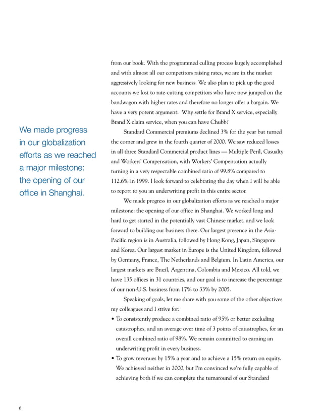 chubb Annual Report 2000 | PDF