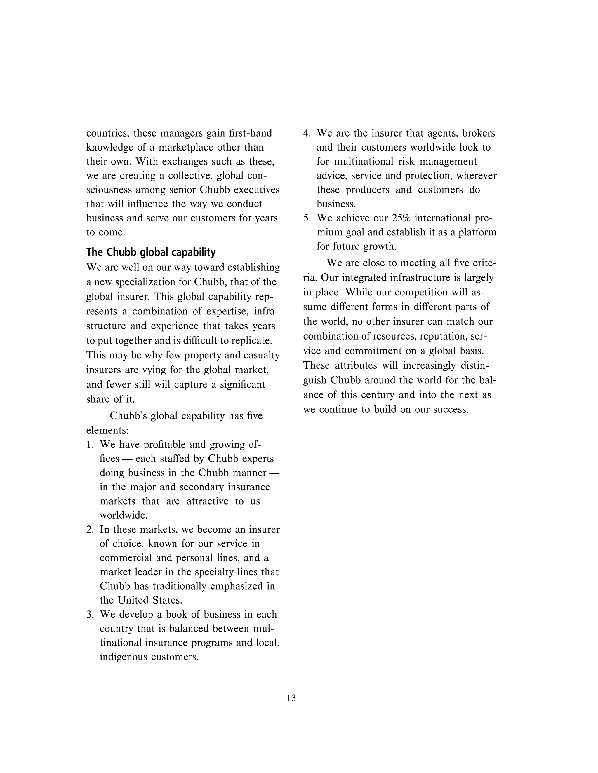 chubb Annual Report 1995 | PDF
